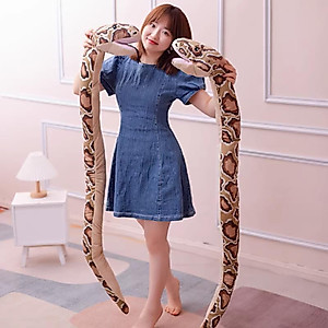 XICHEN DJUNGELSKOG 170 cm Large Plush Toy Cushion boa Constrictor, Glove Doll Snake-Shaped, high-Simulation Burmese Python Cushion