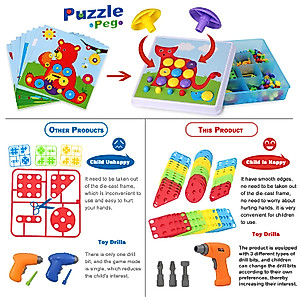 Haifeng 223 Pieces Kid Screwdriver Toy Set, Create and Design Drill kit, Magic Play Toolbox for Kids, Game Activities Center for Kids Ages 3-10 Years Old