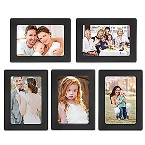 FYY Picture Frame 4x6, 5 Pack Magnetic Photo Frames for Refrigerator, Magnetic Picture Frames suitable for Fridge, Dishwasher, Locker and Office Cabinet, Horizontally or Vertically
