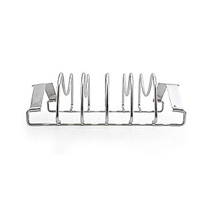 Everdure Rib Rack for Smoking and Grilling, Stainless Steel Meat Rack for Charcoal or Smoker Grill with Easy Grip Handles, Great for Whole Roasts or Racks of Ribs, Dishwasher Safe