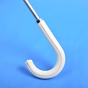 Kung Fu Smith Women Half Automatic Clear Flower Bubble Dome Shape Wind Stick Rain Umbrella, Blue