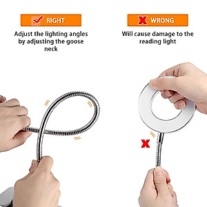 Mavis Laven Desk Lamp, Eyelash Extension Light, 7W LED Clip On Lamp, USB Eye-Care Book Light, Bed Lamp, Tattoo,Nail Art, Makeup Lash lamp, Dorm Room,Desk, 2-Level Brightness & 2 Color