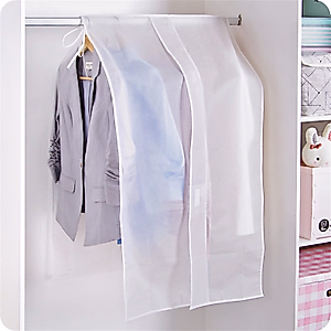 Clothing Rack Covers, Hanging Garment Bag Organizer Storage Cover,Clear Clothes Shoulder Rack Cover Suit Coat Dress Clothes Closet Storage Organizer Dustproof Protector,90 * 110cm