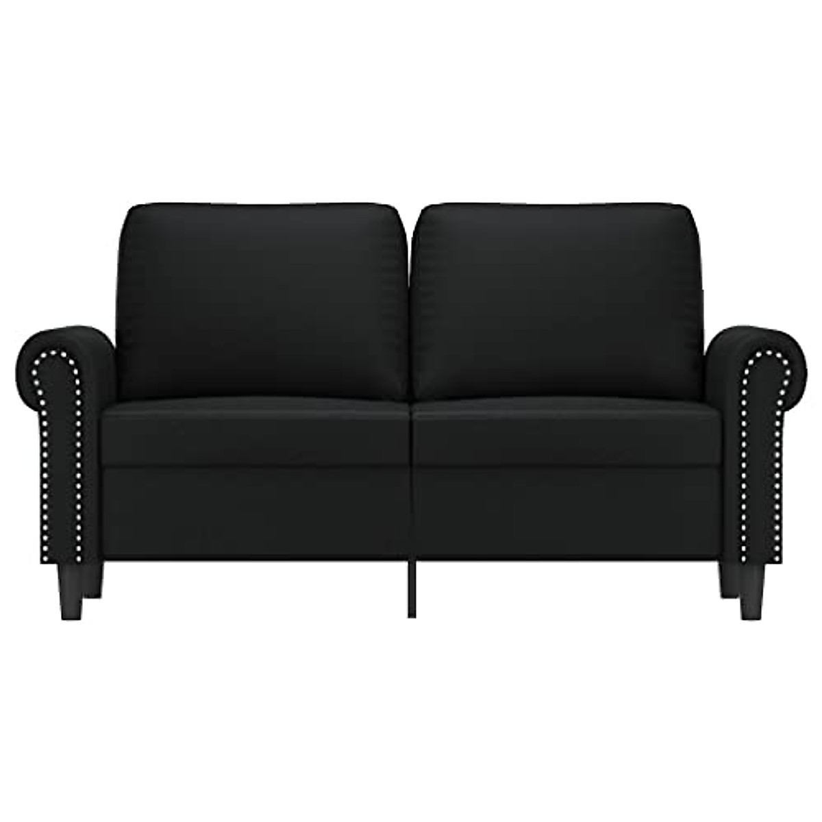 vidaXL 2-Seater Sofa Black 47.2" Faux Leather