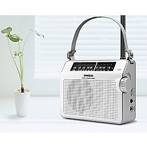 Sangean PR-D6WH AM/FM Compact Analog Portable Radio (Certified Refurbished)