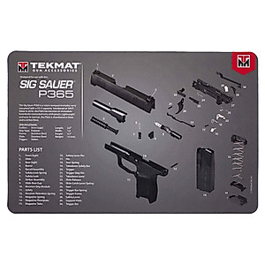 TekMat Cleaning Mat for use with Sig Sauer P365, Black (TEK-17-SIGP365)