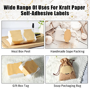 120 Pack Brown Kraft Soap Labels Stickers Soap Labels Soap Packaging Paper Wrap for Homemade Soap Soap Label Packaging Brown Kraft Soap Labels Soap Wrappers for Homemade Soap Packaging Supplies