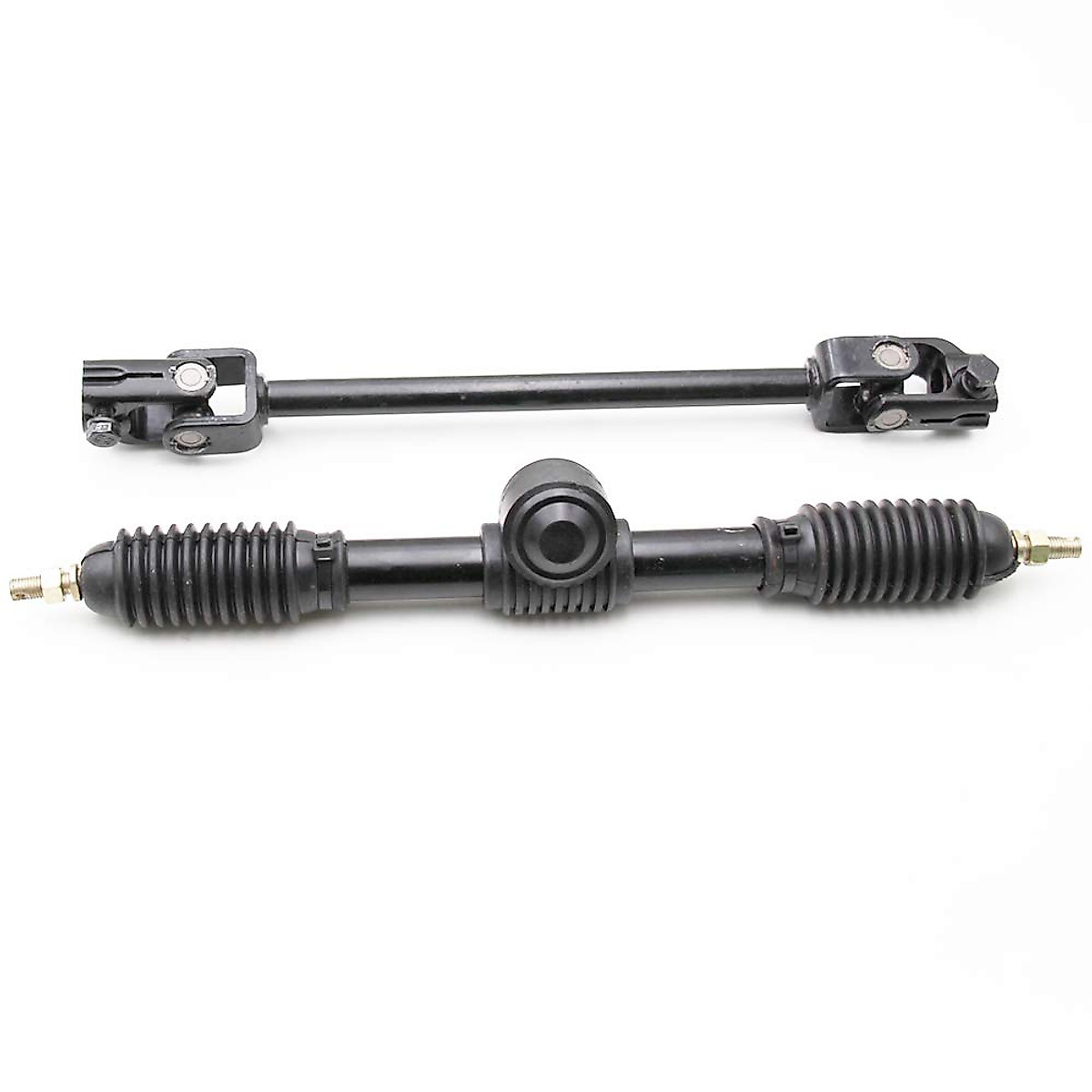 PRO BAT 435 mm /17.1'' Go Kart Steering Gear Rack Pinion 390 mm/15.4'' Adjustable Rack Shaft Tie Rod Kit fit for 110cc 125cc 140cc 150cc Go Kart Cart Golf Buggy UTV