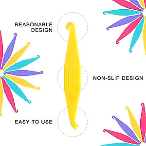 Nuanchu 50 Pcs Braces Rubber Band Tool Dental Elastic Rubber Bands Placers Disposable Orthodontic Elastic Placer Multicolor