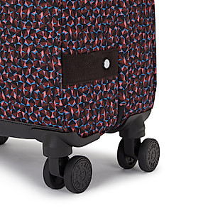 Kipling Women's Spontaneous Small 4 Wheel LuGGage Happy Squares Print