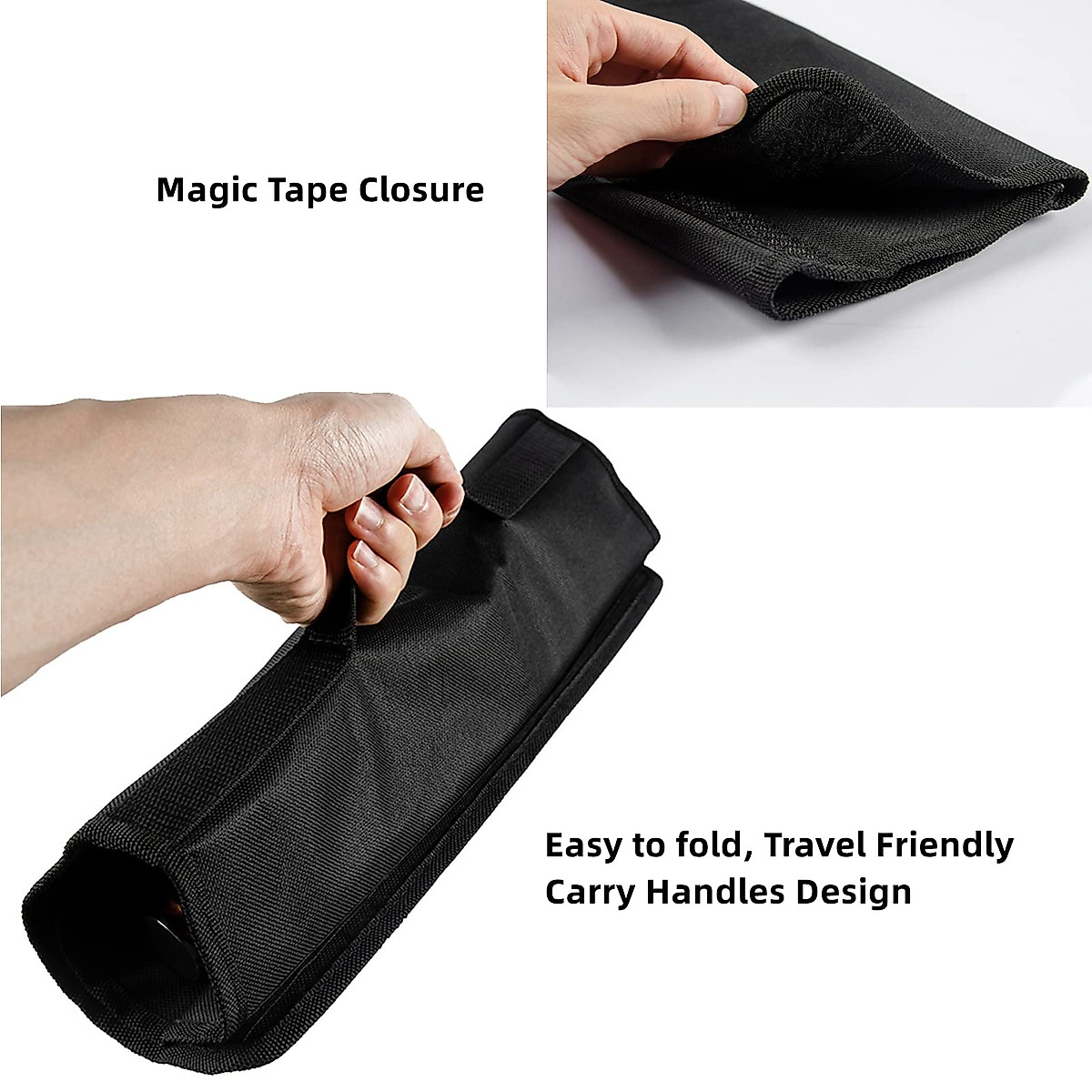 Knife Roll, Chef's Knife Roll Bag, Portable Travel Knife Case for 5 Knives, Kitchen Knife Holder Carrier, Heavy Duty Oxford Knife Organizer Bag(Knives not Included）