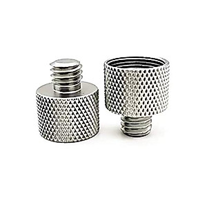 MxTong Mic Stand Adapter 5/8" to 3/8" Tripod Thread Screw Adapter for Microphone Stand Mount Microphone Stand Adapter to Tripod Adapter 2 Pack