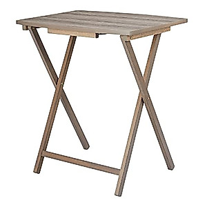 5pc XL Oversized Tray Table Set, Rustic Grey