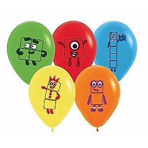 Numberblocks Balloons 20 pack 12" Latex Balloon Numberblocks Theme Party Supplies Children's Birthday Party Supplies Decorations