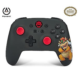 PowerA Wireless Nintendo Switch Controller - King Bowser, AA Battery Powered (Battery Included), Nintendo Switch Pro Controller, Mappable Gaming Buttons, Officially Licensed by Nintendo
