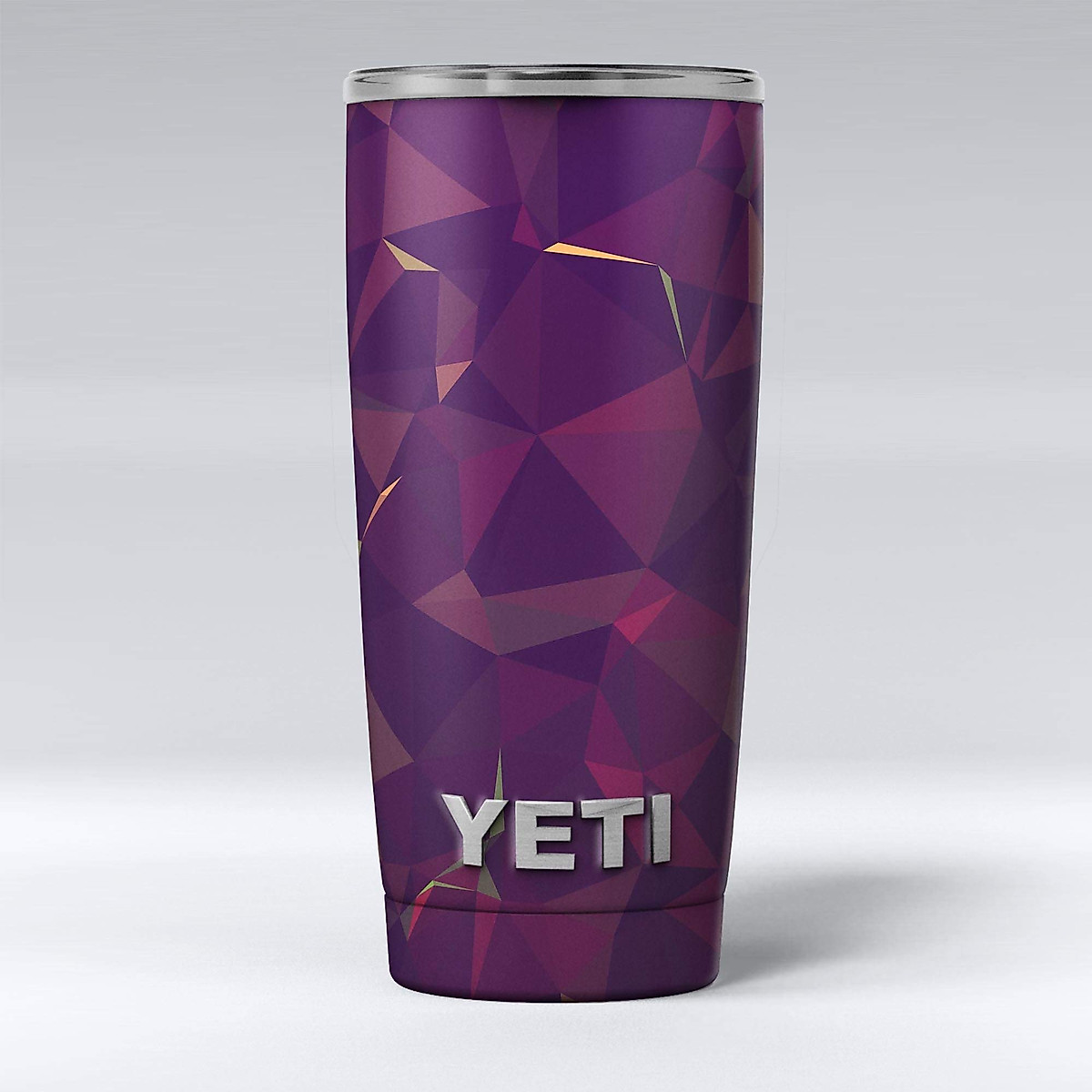 Design Skinz Purple and Orange Geometric Shapes - Skin Decal Vinyl Wrap Kit Compatible with The Yeti Rambler Cooler Tumbler Cups