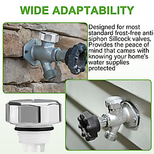 Jingzan 2 PACK VACVBKX1B Vacuum Breaker Replacement Kit for Traditional Anti-Siphon Frost-Free Sillcock Valves, Silver Color Anti Siphon Valve Repair Kit