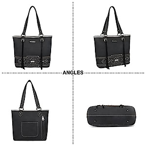 Fringe Purse Western Purses for Women Tote Bag Leather Bags Boho Shoulder Purse Hand Bags MBB-MW1113G-8317BK