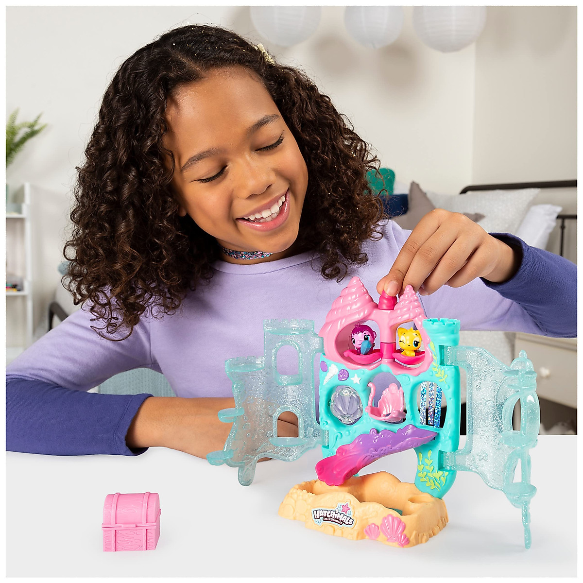 Hatchimals CollEGGtibles, Coral Castle Fold Open Playset with Exclusive Mermal Character (Amazon Exclusive Set), Girl Toys, Girls Gifts for Ages 5 and up