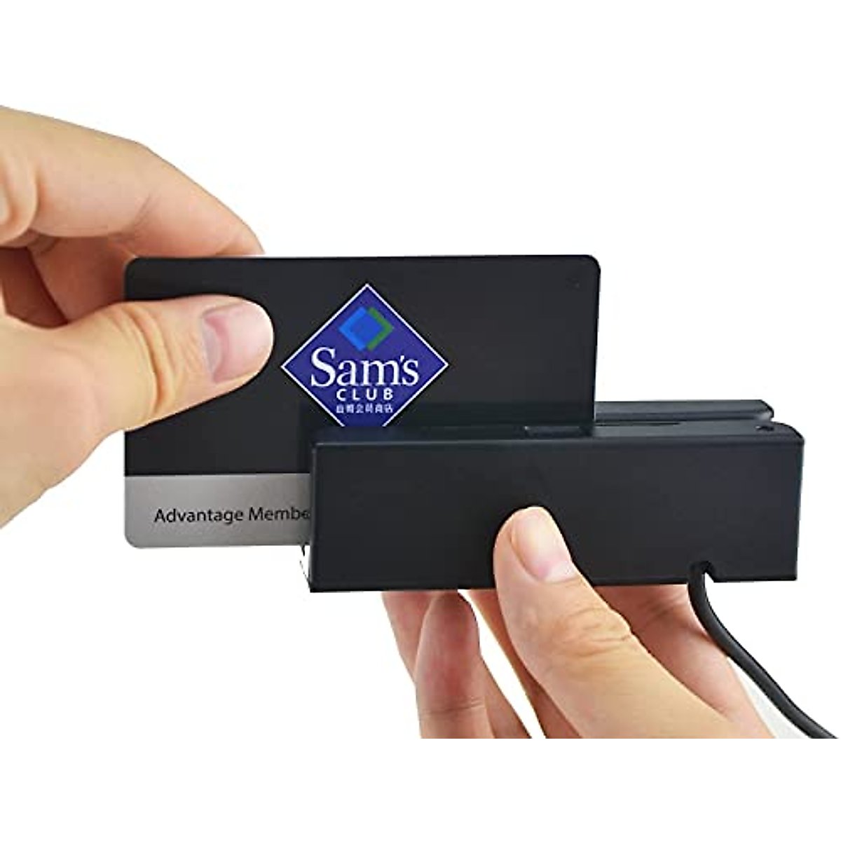 Posunitech Mini Msr100 Swipe Magnetic Credit Card Reader 3 Tracks Hi/Lo Data Collector, USB Msr Stripe Card Reader for Point of Sale (POS), Access Control, ID Verify