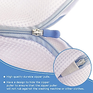 6 Pcs Bra Washing Bags,Mesh Wash Bags,Bra Laundry Bags for Washing Machine,Underwear Brassiere Washing Bags,Lingerie Bags for Washing Delicates(Blue)