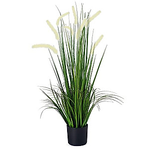 luxsego Artificial Plants Dogtail Grass, Potted Faux Greenery Plants for Home, Office, Bathroom, Wedding, Garden, for Her or Him, Decorative Home Accessories(35.4in)