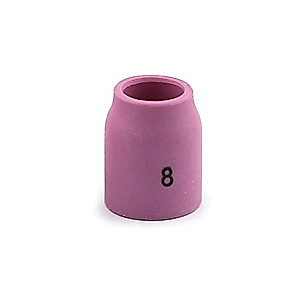 WeldingCity 5-pk Gas Lens Ceramic Cup Alumina 53N61S (#8, 1/2") for TIG Welding Torch 9, 20 and 25 Series from Weldcraft Lincoln Miller ESAB CK