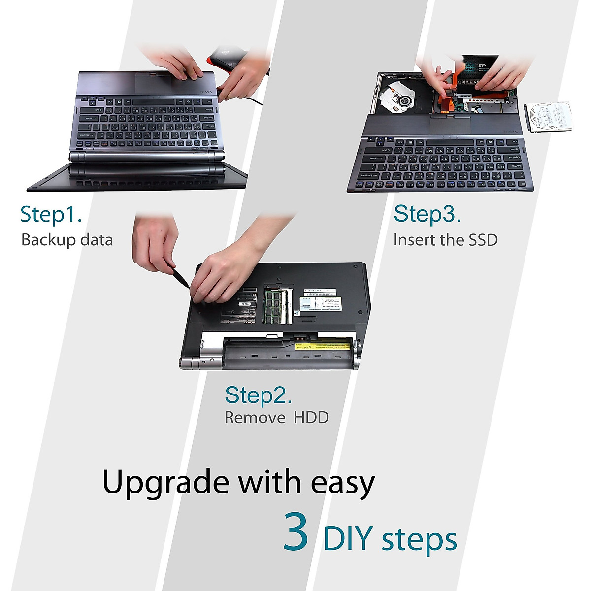 Silicon Power-128GB SSD 3D NAND A55 SLC Cache Performance Boost SATA III 2.5" 7mm (0.28") Internal Solid State Drive