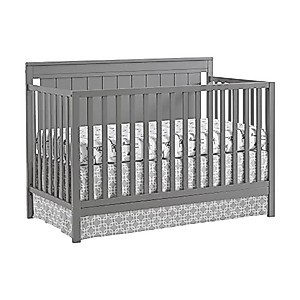 Oxford Baby Lazio 4-in-1 Convertible Crib, Dove Gray, GreenGuard Gold Certified