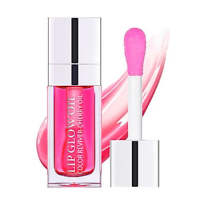 Sea-Maid Lip Oil, Hydrating Lip Gloss Tinted Lip Balm Transparent Lip Care, Big Brush Head Glitter Shine, Long Lasting Nourishing Non-sticky Fresh Texture