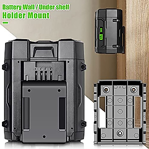 DSANKE 56V 5000mAh BA2800 Lithium-Ion Replacement Battery for EGO 56V BA2800 BA2800T BA4200 BA1400 Compatible with ST1502LB CS1604 LB4800 LB6504 LB5804 HT2400 56V Power Tools+Battery Holder