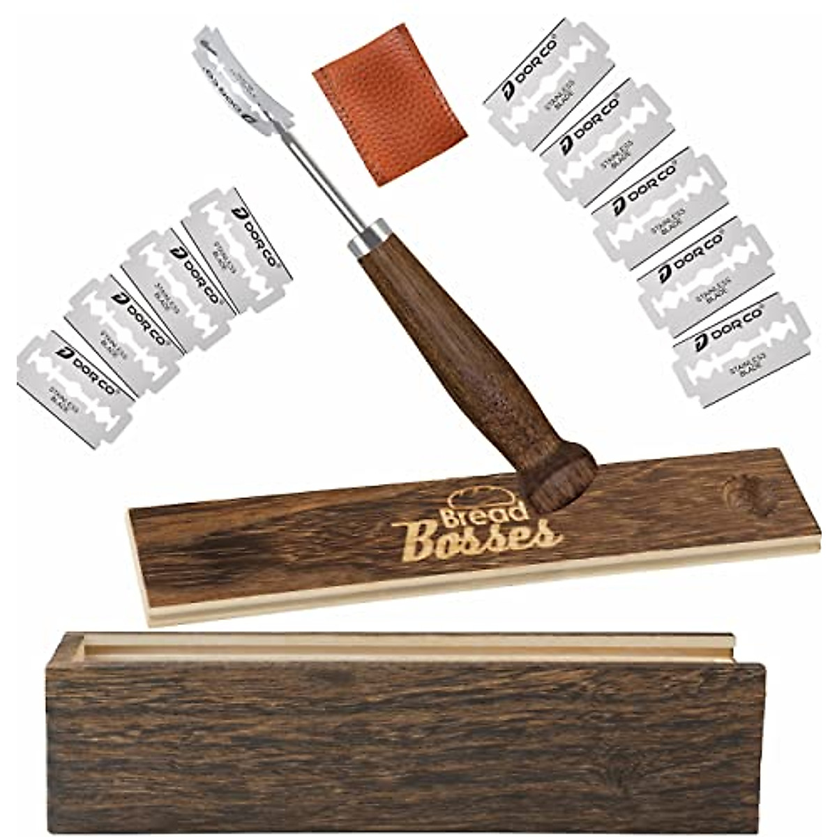 Round Bread Banneton Proofing Basket - 9 Inch Baskets and Bread Bakers Lame Slashing Tool - Dough Making Slasher Tools Baking Sourdough Bread Starter