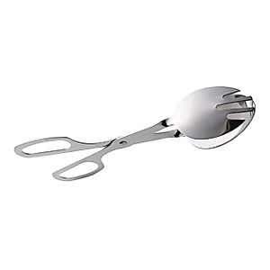 RUNROTOO Salad Holder Salad Tongs Scissor Buffet Salad Tong Catering Serving Tongs Salad Tongs for Serving Salad Tongs Metal Buffet Serving Tongs Food Clip Stainless Steel Mini Cutlery Rack