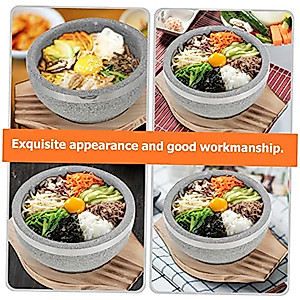 Korean Ramen Pot Stone Stew Pot Restaurant Cooking Pot Kitchenware Bibimbap Stone Delicate Bibimbap Bowl Granite Stone Cooking Pot Korean Soup Pot Household Cooking Pot