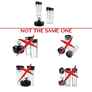 10cm Diameter 6 Fins Extractor Blades Replacement Part with 24OZ Cups for Ninja Blender Only fit for Nutri Ninja Auto iQ BL450-70 BL451-70 BL454-70 BL455-70 BL482-70