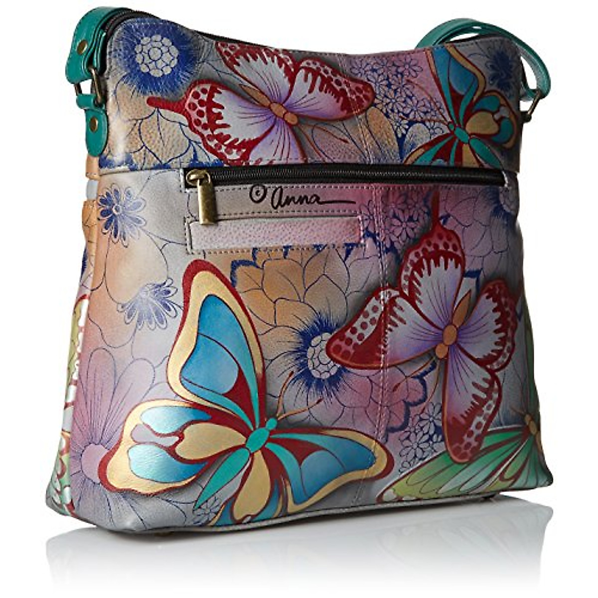 Anna by Anuschka womens 8202 Shoulder Handbag, Bpd-butterfly Paradise, One Size US