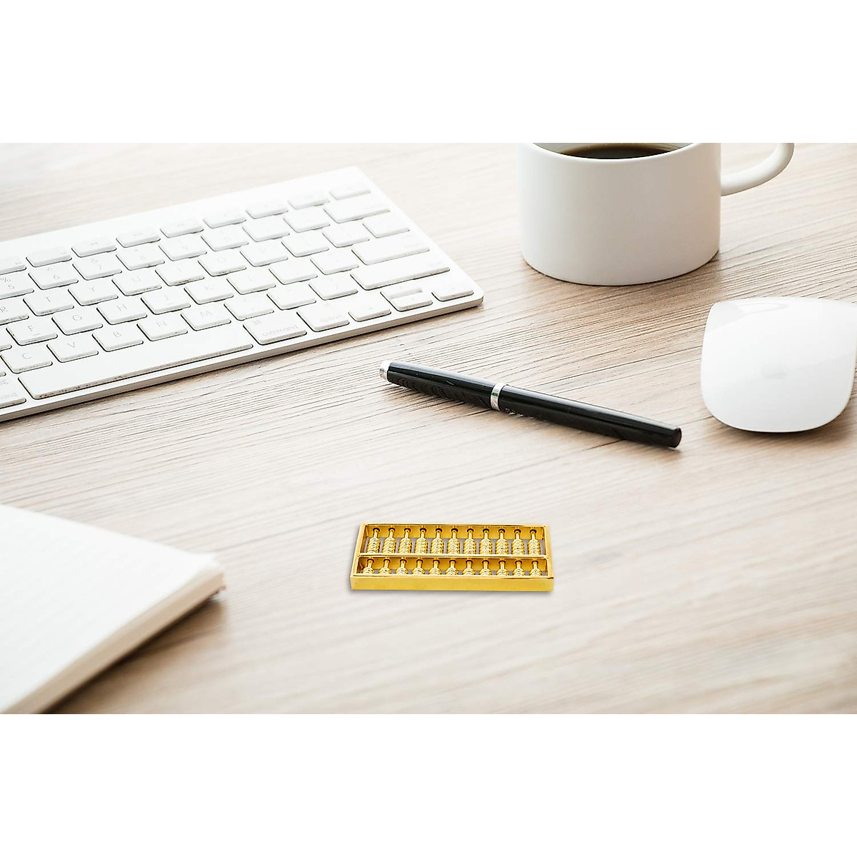 Brass Statu BRABUD Mini Copper Abacus Decoration Chinese Calculator Math Calculating Tool for Kids Adult Collection WQ018