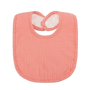 Sea Zaela Muslin Baby Bibs 6 Pack Baby Bandana Drool Bibs Cotton for Baby Boys Girls, 6 Colors Set for Teething and Drooling Pink