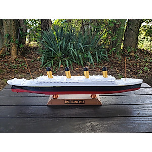 TheRoller3d RMS Titanic Model Ship with Iceberg, 1 Ft Long Assembled, Titanic Toys for Kids, Historically Accurate Titanic Toy, Titanic Ship, Titanic Cake Topper, Titanic Figurine, Titanic Boat
