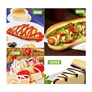3PCS 12oz/360ML Empty Refillable Squeeze Sauce Condiment Bottles Food Grade Mustard Storage Container Jar Pot with Twist on Cap Lids for Ketchup Mayo Vinegar Cream Honey Salad Dressing(Color Random)
