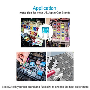 Chanzon UL Listed 15A Mini Blade Fuse ATM/APM 10Pcs 15 Amp 32V Auto Fuses Fast Blow for Automotive Car RV Truck SUV