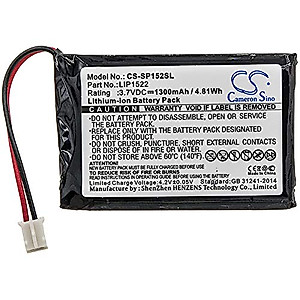 3.7V Battery Compatible with Sony LIP1522, CUH-ZCT1E, CUH-ZCT1H, CUH-ZCT1J, CUH-ZCT1K, CUH-ZCT1M, CUH-ZCT1U, Dualshock 4 Wireless Controlle