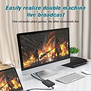 SDI Capture Card USB 3.0, SDI to USB 3.0 with HDMI Loopout, 1080P 60Fps SDI HDMI Video Audio Capture for Game Streaming Video Recording for Windows, Linux, OS