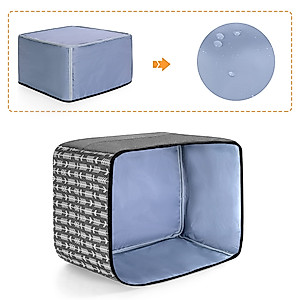 YARWO Slow Cooker Dust Cover Compatible for Hamilton Beach 6-8 qt Slow Cooker and Crock Pot , Dust Cover with Top Handle and Pockets, Gray with Arrow