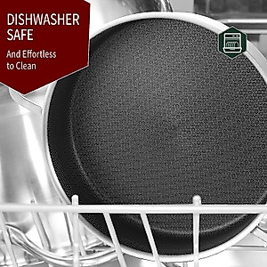 LOLYKITCH 6 QT Tri-Ply Stainless Steel Non-stick Sauté Pan with Lid,12 Inch Deep Frying pan,Large Skillet,Jumbo Cooker,Induction Pan,Dishwasher and Oven Safe.(Removable Handle)