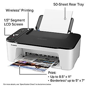 NEEGO Canon Wireless Inkjet All in One Printer, Print Copy Fax Scan Mobile Printing with LCD Display, USB and WiFi Connection with 6 ft Printer Cable