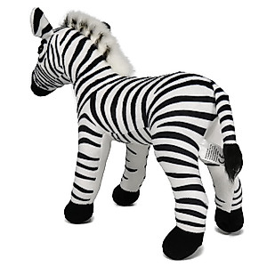 Ice King Bear Wild Animal Stuffed Animals Zoo Family Plush Toy (Zebra 11 Inches)