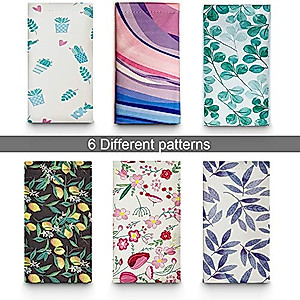 WOW DING 6PCS Eyeglass Pouch, Eyeglasses Cases for Women, Sunglasses Case with Cleaning Cloth, Soft Portable Glasses Pouch Bag