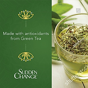 Sudden Change Green Tea Facial Mask – Diminish Wrinkles, Puffiness & More - Improve Texture, Purify Pores & Remove Excess Oil – Made with Antioxidants - Cooling Sensation for Relaxation (3.4 oz)