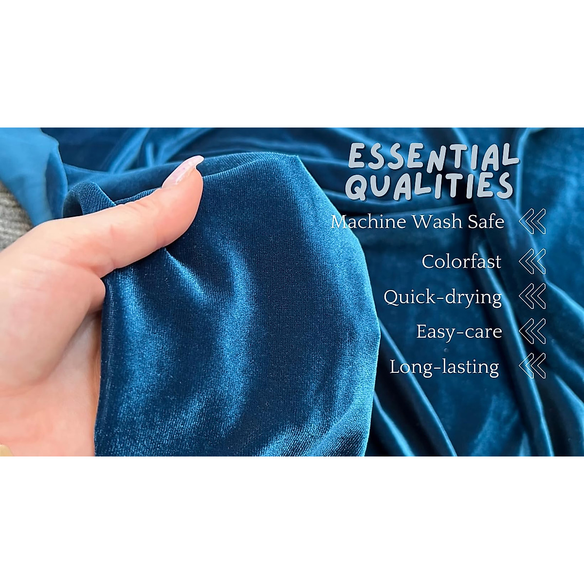 Premium Stretch Velvet Fabric by The Yard - Wrinkle-Resistant - Soft - Upholstery Fabric - Polyester Spandex Blend - for Clothing and Crafts - Durable - Resistant – 58-60 Inches Wide (Olive, 1 Yard)